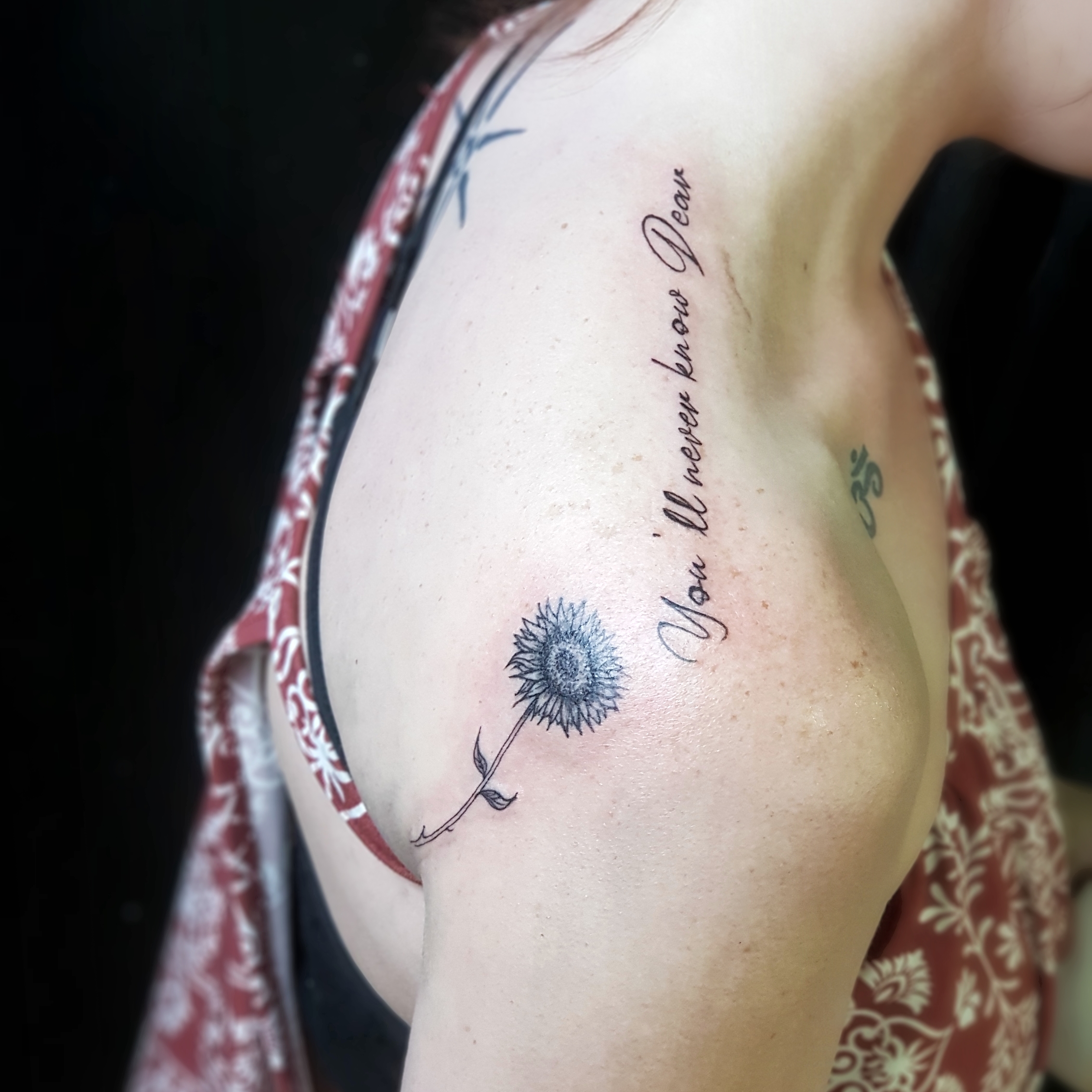 Script and quote tattoo placement - The Black Hat Tattoo Dublin